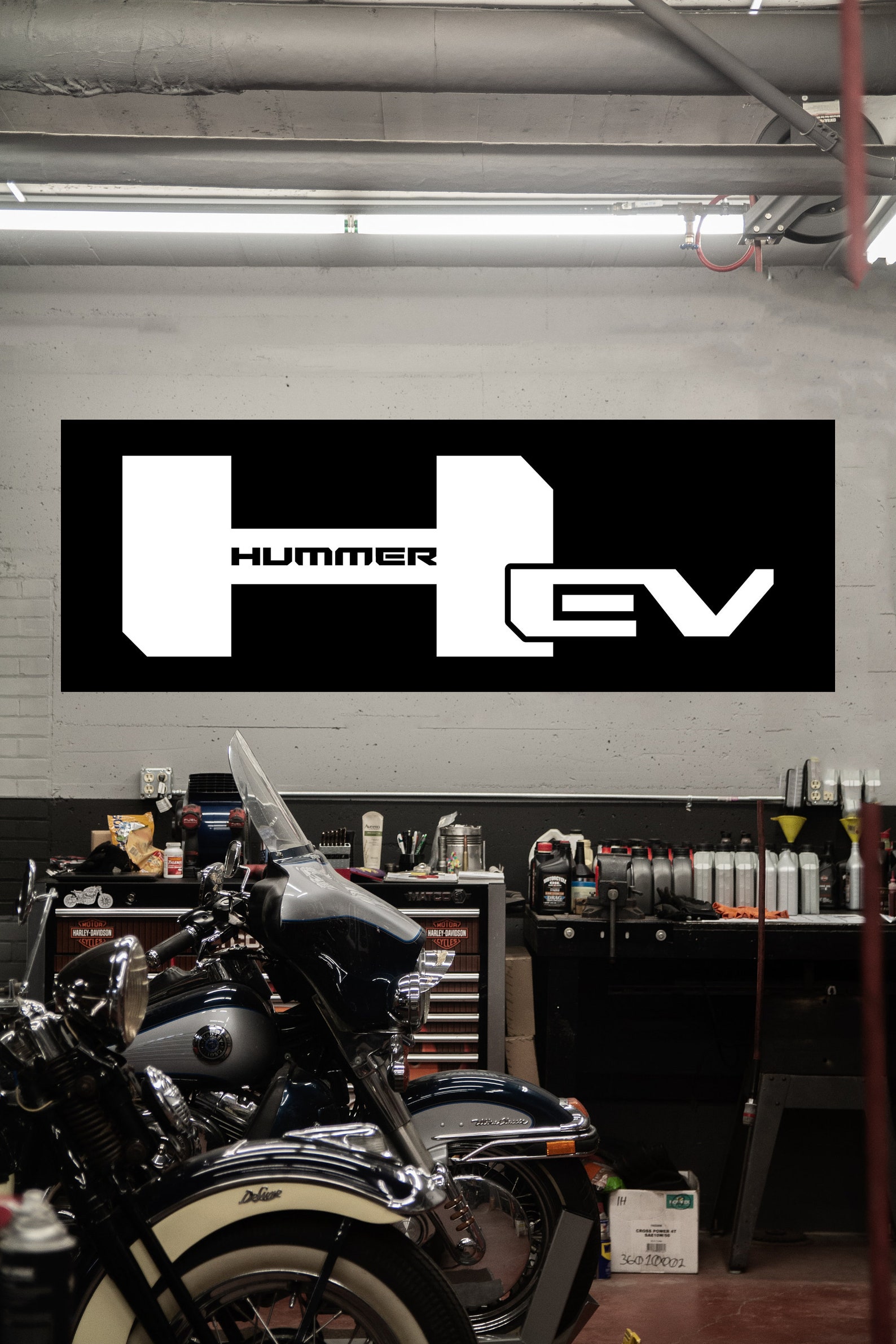 Hummer EV Logo Banner Gift for Him Man Cave Decor Father's Day Gift - Etsy