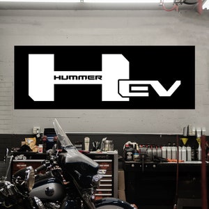 Hummer EV Logo Banner Gift for Him Man Cave Decor Father's Day Gift - Etsy
