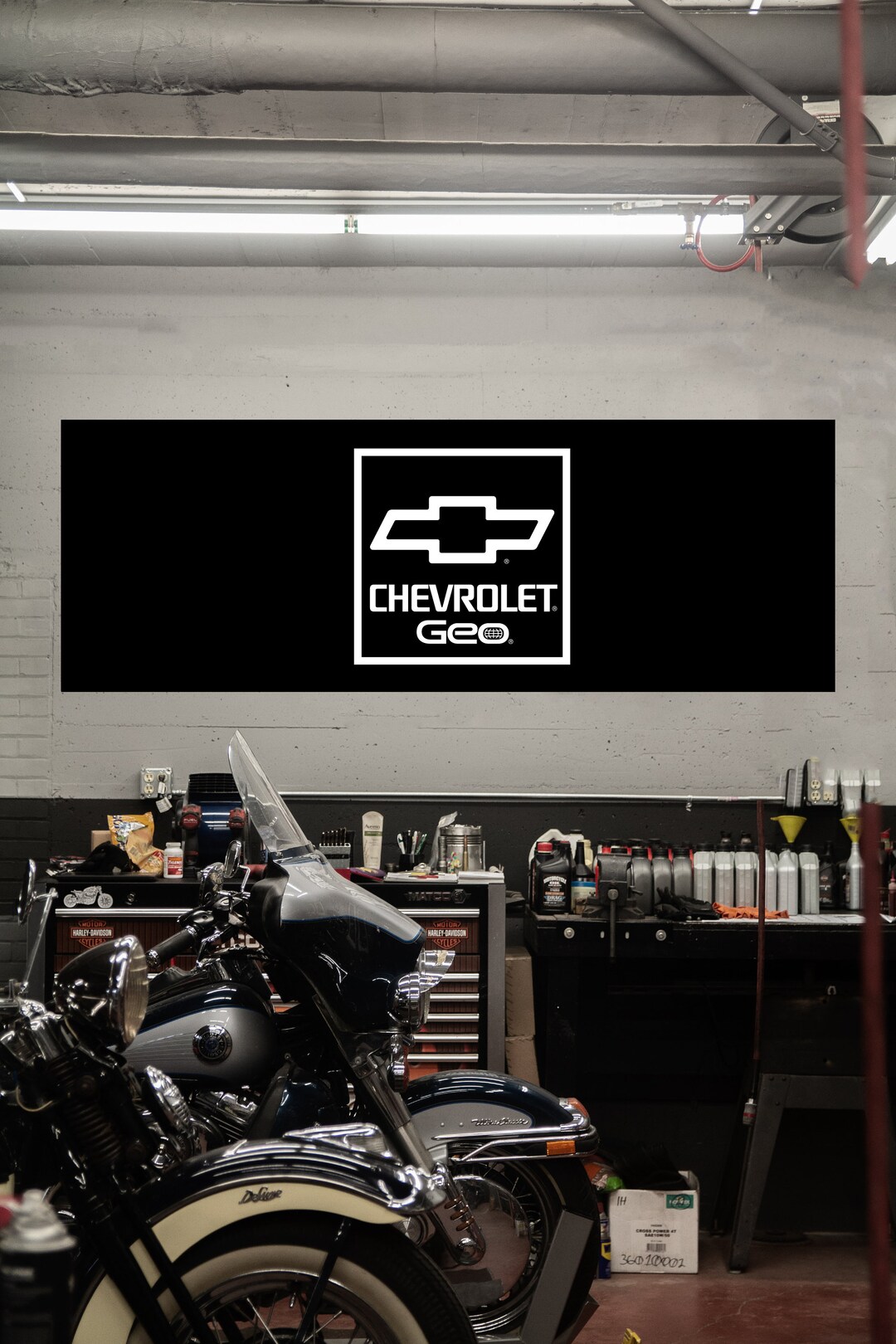 GEO Chevrolet Logo Banner Gift for Him Man Cave Decor Father's Day Gift ...