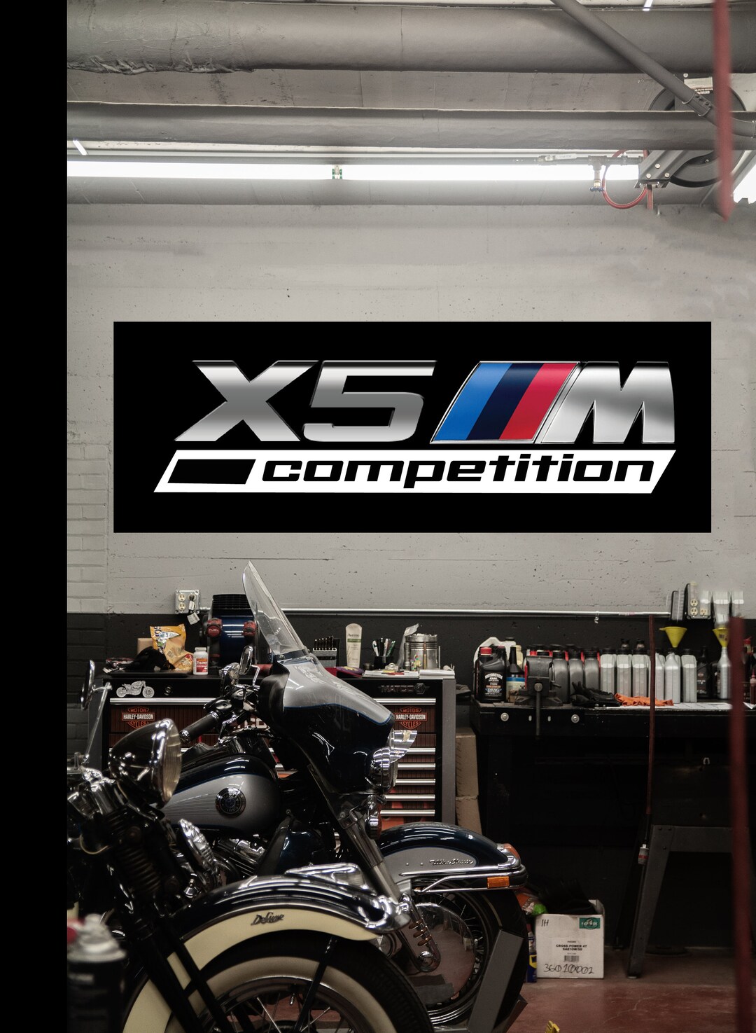 BMW X5 M Competition Logo Banner Gift for Him Man Cave Decor Father's ...