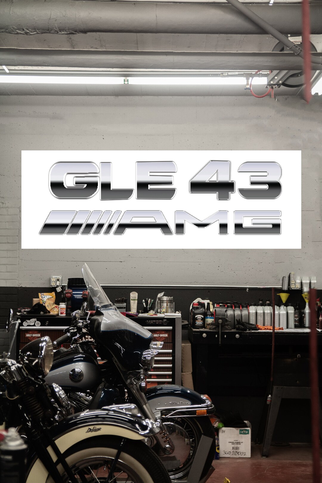 Mercedes Benz GLE 43 AMG Logo Banner Gift for Him Man Cave Decor Father ...