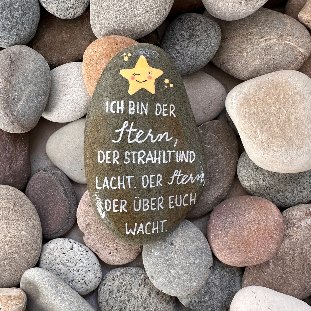 Memorial Stone Mourning Stone Consolation Stone Pebble Stone Hand ...