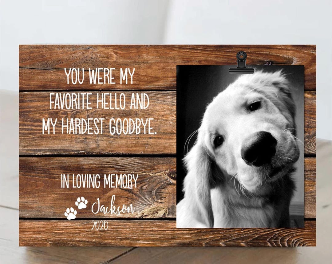 Pet Loss Gifts Personalized Pet Memorial Frame | Cat Loss Gift | Dog ...