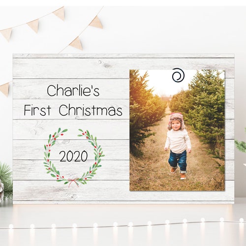 Personalized Baby's First Christmas Frame Personalized - Etsy