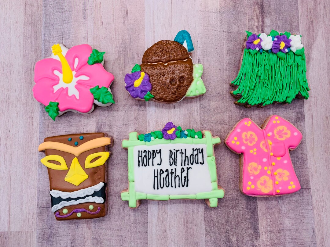 Hawaiian Tiki Party Sugar Cookies - Etsy