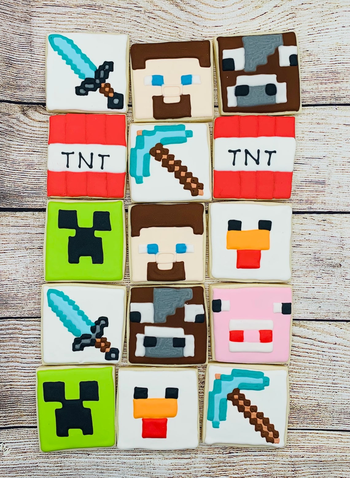 Minecraft sugar cookies | Etsy