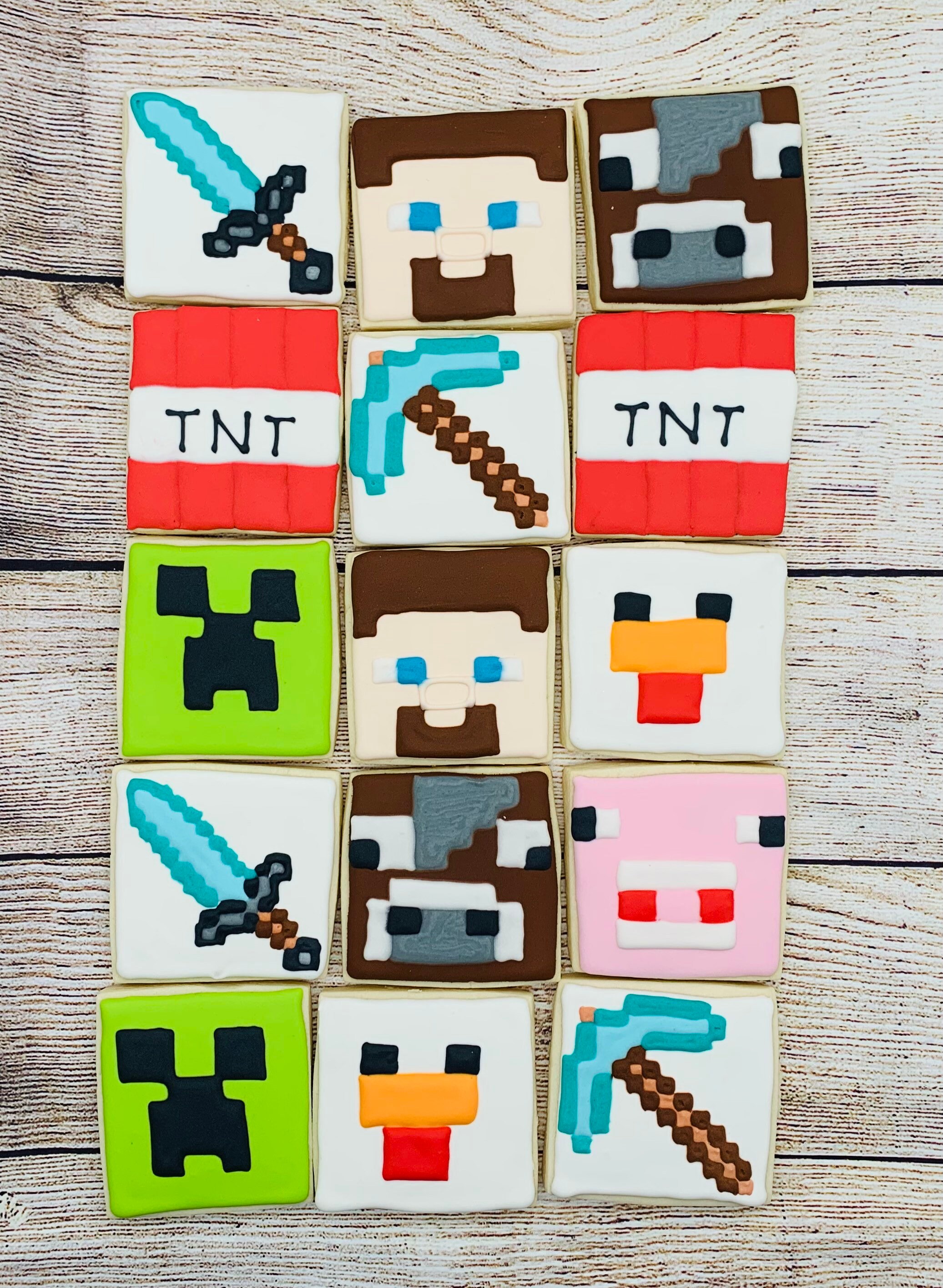 Minecraft sugar cookies | Etsy