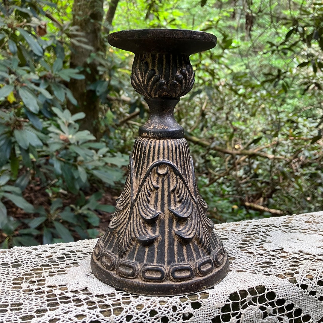 Resin Candle Holder for Pillar Candle/vintage Candle Stand/thick ...
