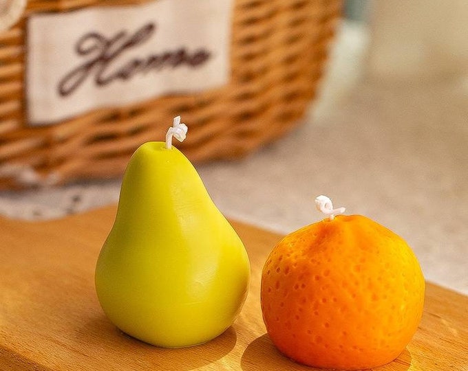 Pear Candle, Real Fruit Candle, 100% Nature Soy Wax & Essential Oil ...