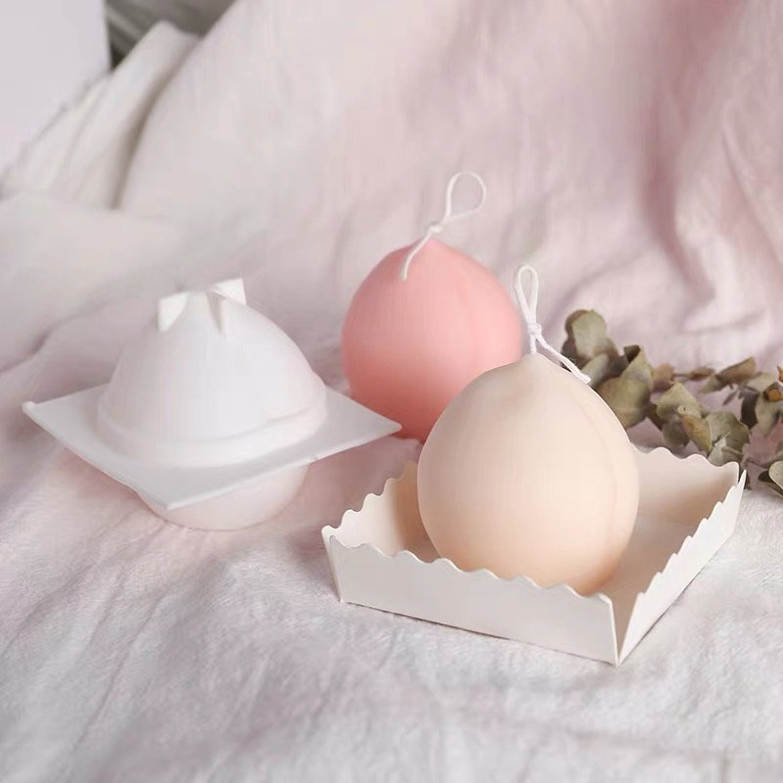 Peach Candle Real Fruit Candle 100% Nature Soy Wax & | Etsy