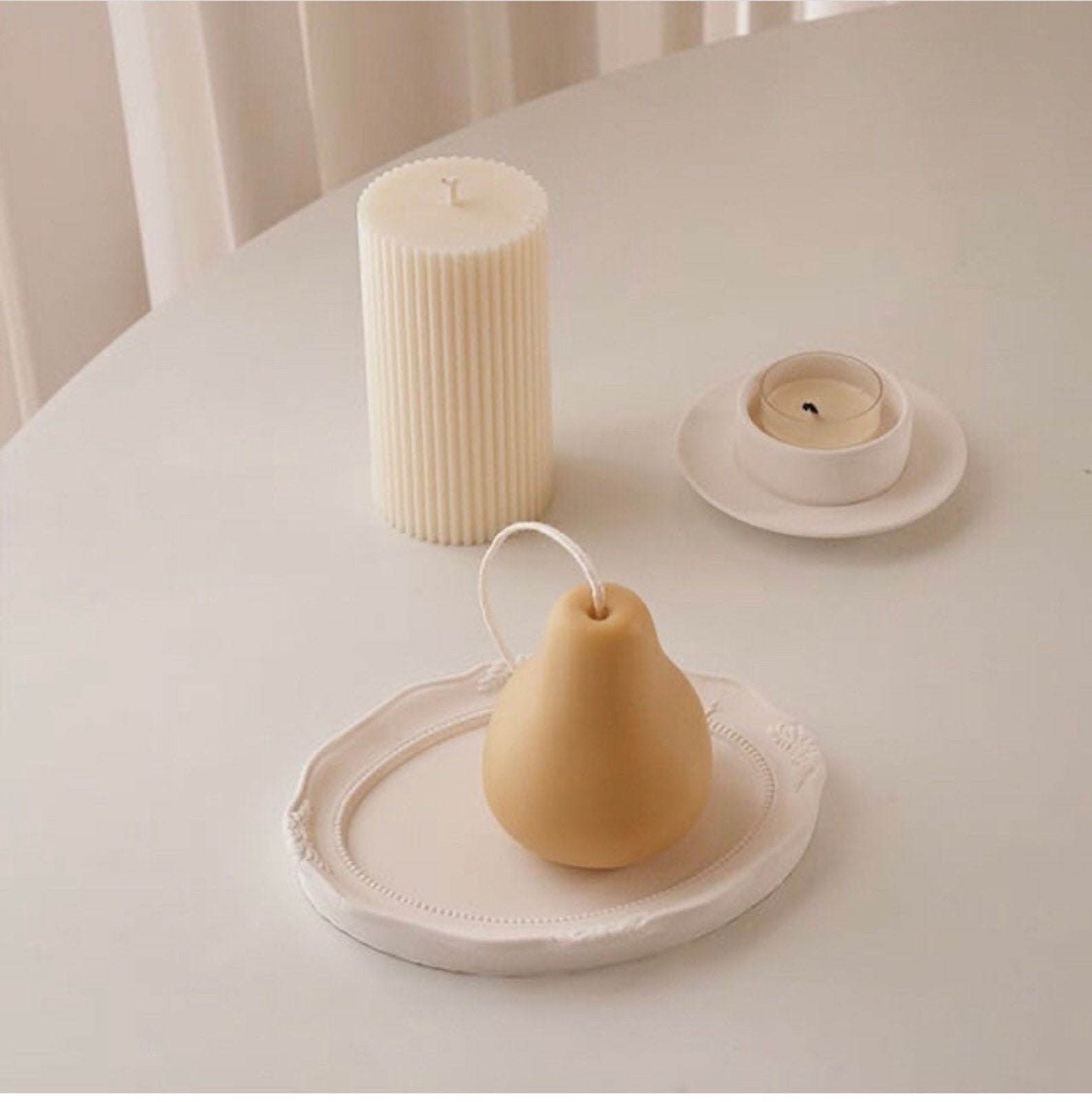 Pear Candle Real Fruit Candle 100% Nature Soy Wax & - Etsy