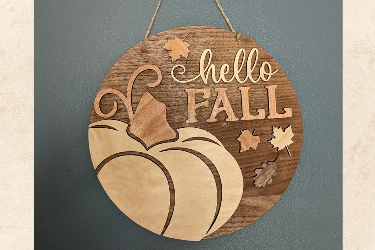 Hello Fall Door Hanger SVG Laser Cut Files Pumpkin SVG - Etsy