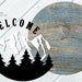 Moutain Welcome Sign SVG - Laser Cut Files - Forest Door Hanger SVG ...