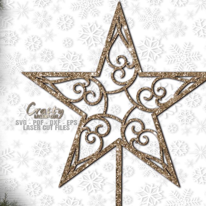 Tree Topper Svg - Etsy