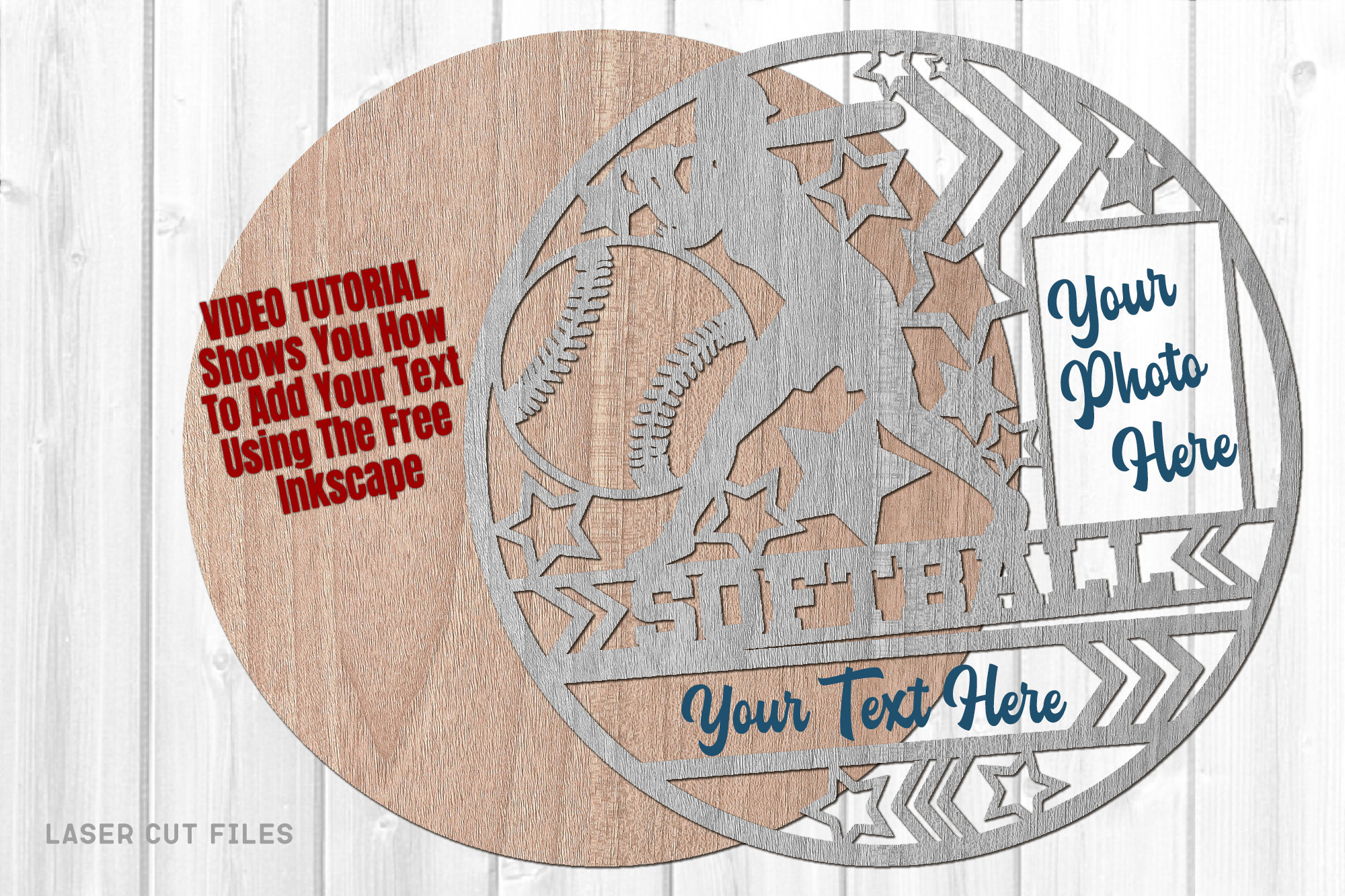 Monogram Softball SVG - Laser Cut Files - Girls Softball SVG - Sports ...