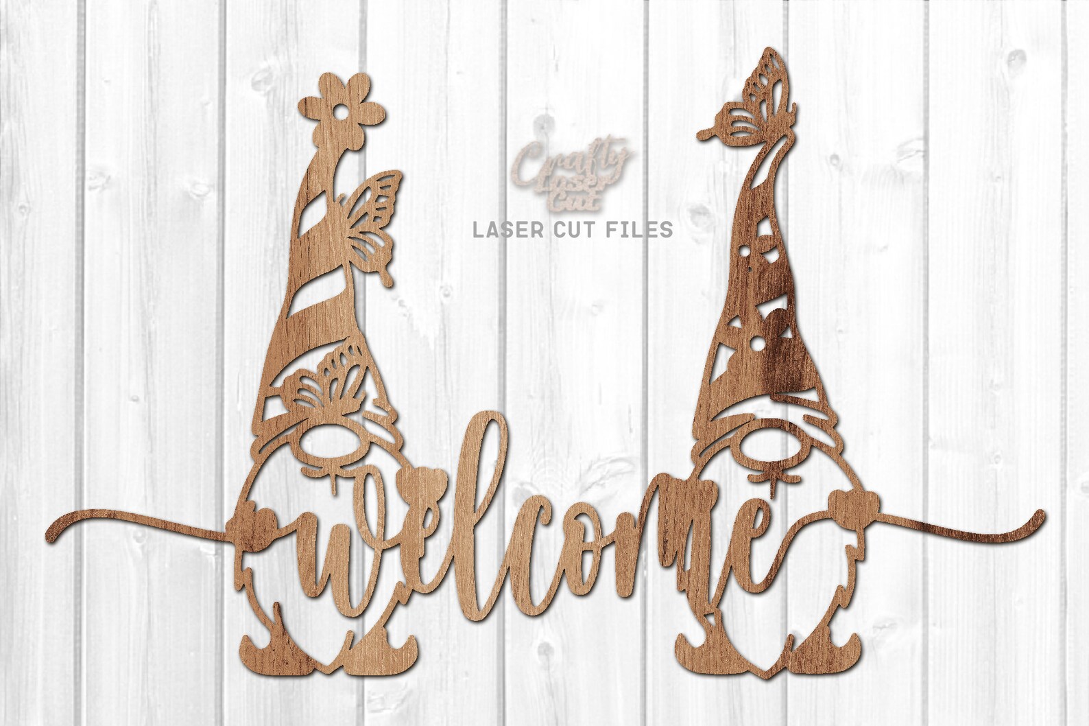 Gnome Welcome Sign SVG Glowforge Files Laser Cut Files - Etsy