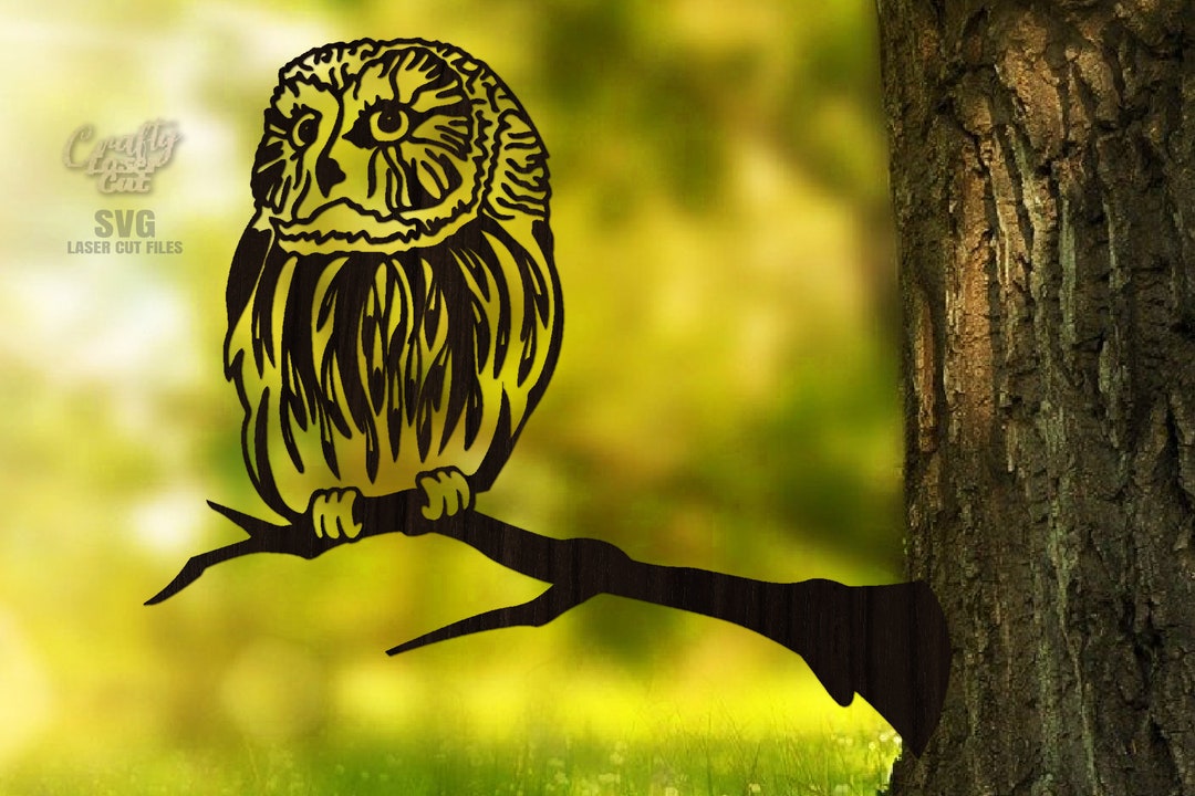 Owl Tree Hugger SVG Laser Cut Files Owl SVG Tree Decor Owl Ornament Svg ...