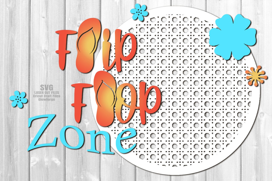 Floral Flip Flop SVG Laser Cut Files Retro Beach SVG - Etsy