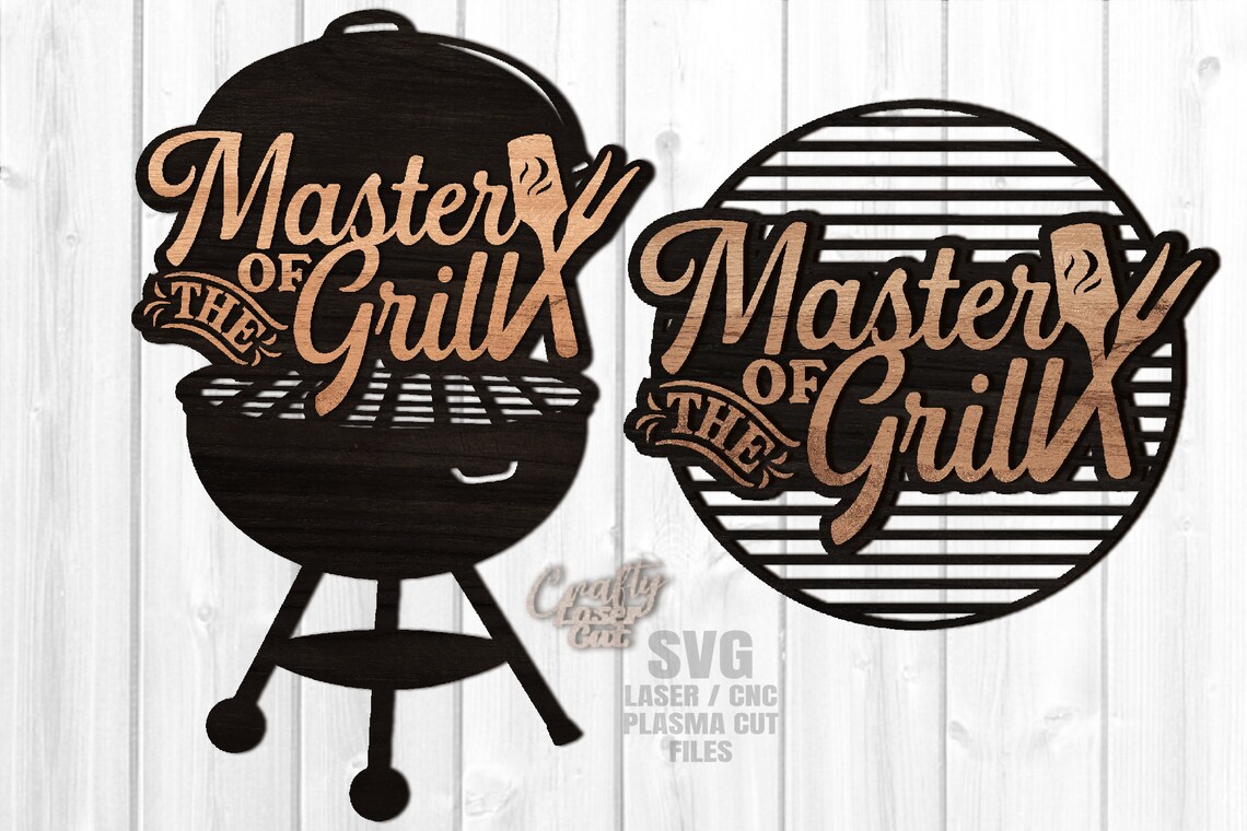 BBQ Grill Sign SVG Bundle - Laser Cut Files - Master of the Grill Svg ...