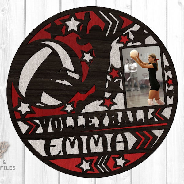 Volleyball Picture Frame Svg - Etsy