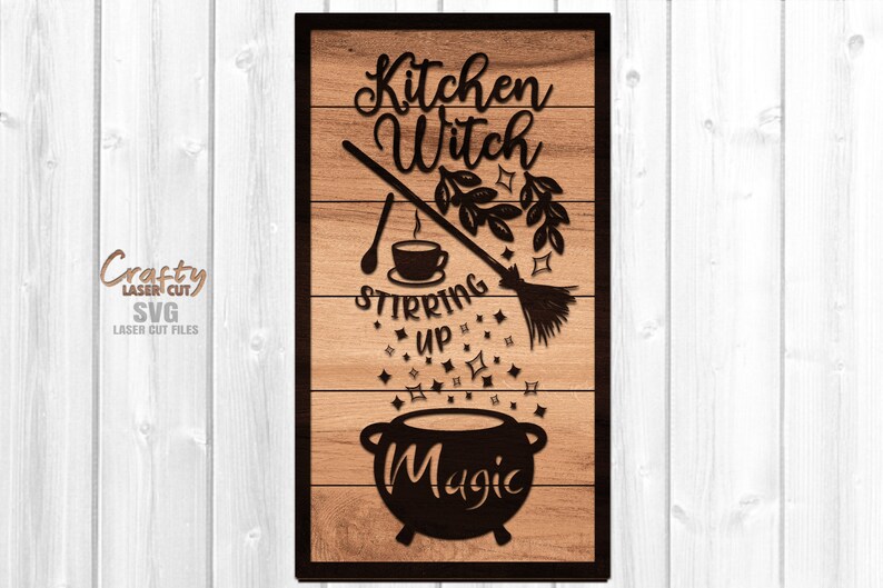 Kitchen Witch Laser File SVG Witch SVG Glowforge Halloween - Etsy