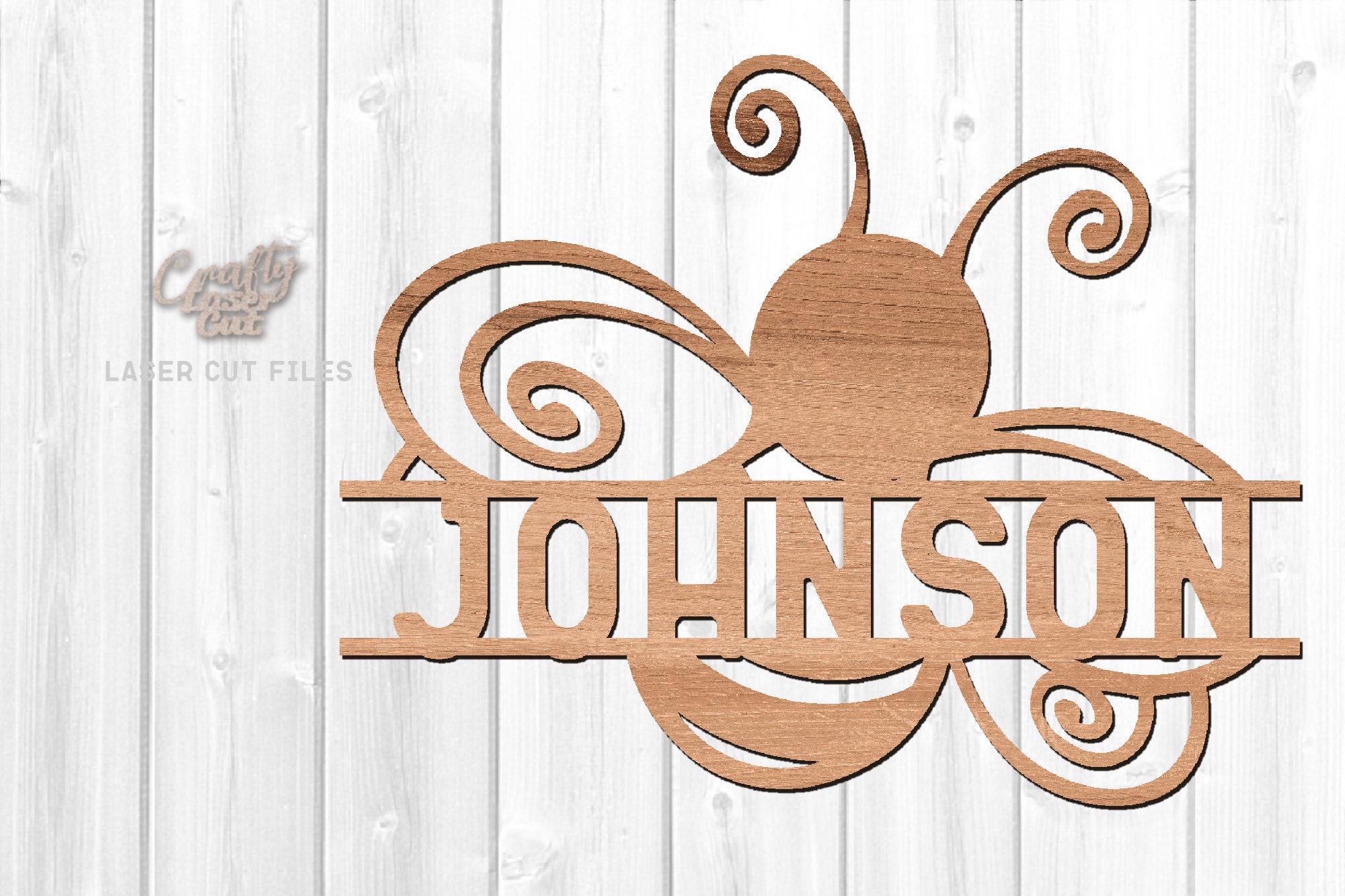Monogram Bee SVG Laser Cut Files Welcome Sign SVG Bee - Etsy