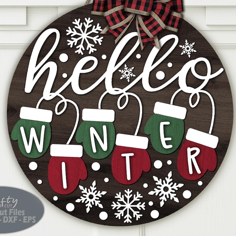 Hello Winter Sign - Etsy