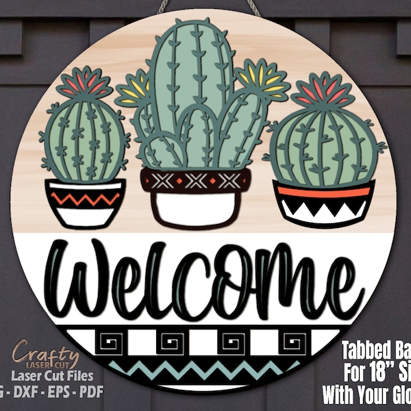 Cactus Door Hanger - Etsy