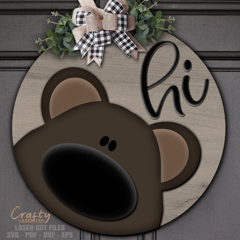 Bear Door Hanger - Etsy