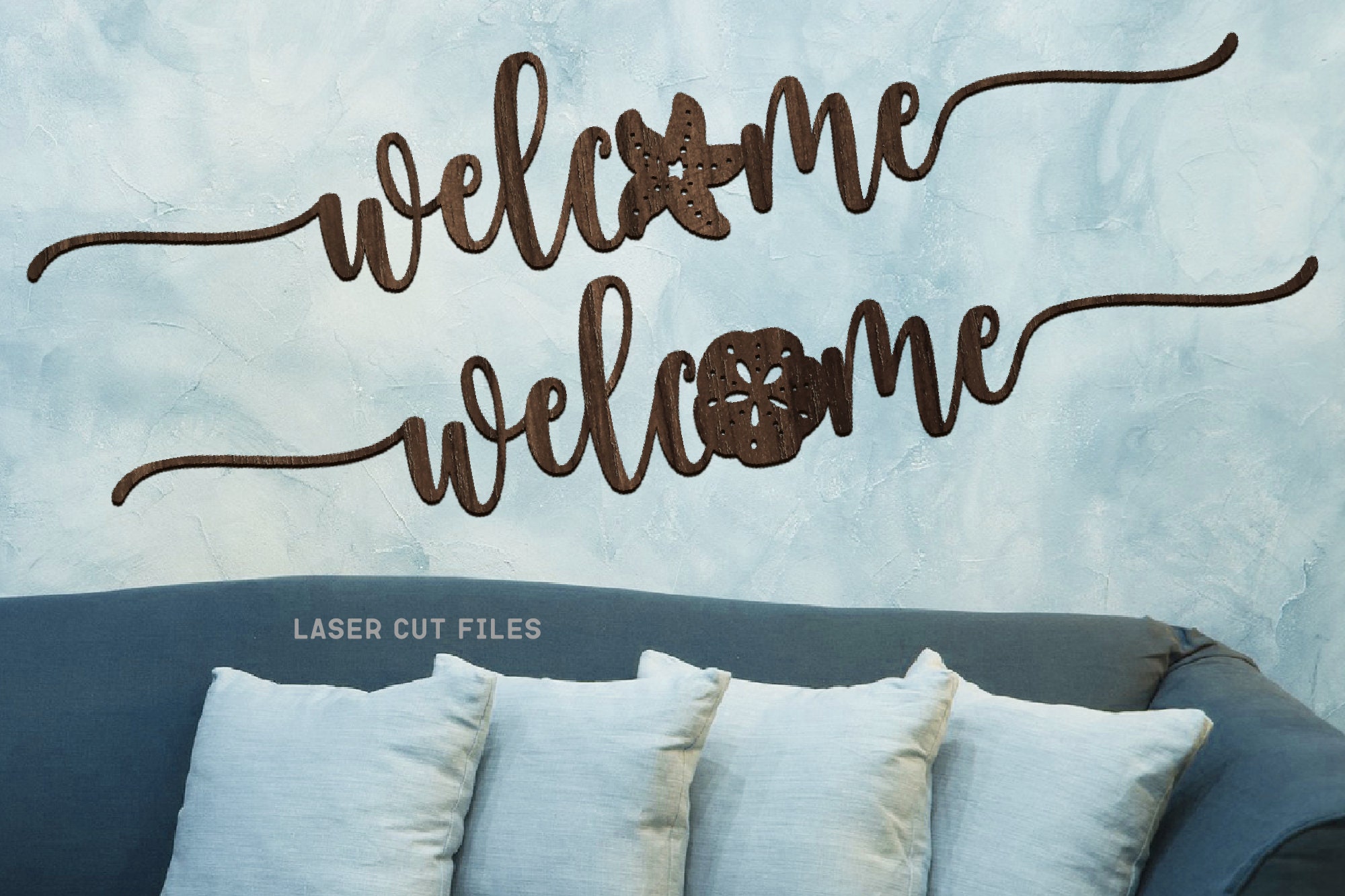 Welcome Beach Sign SVG Bundle - Glowforge Files - Welcome Sign Laser ...