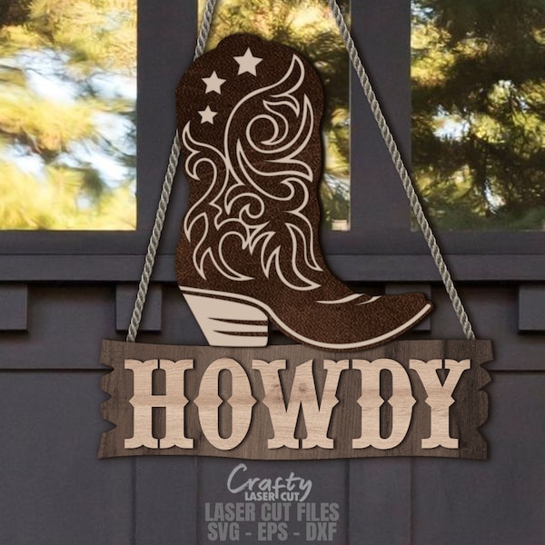 Cowboy Boot Door Sign - Etsy