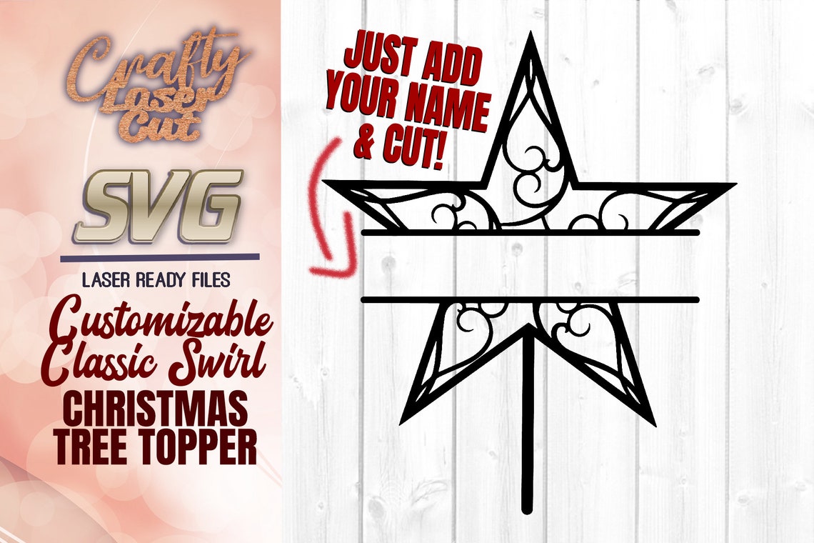 Christmas Tree Topper SVG Laser Cut Files: Christmas Star Topper ...