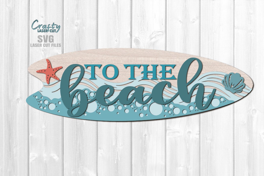 Beach Door Hanger SVG Laser Cut Files Surfboard SVG Beach SVG Beach ...