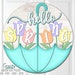Umbrella Hello Spring Door Hanger SVG Laser Cut Files, Tulip Floral ...