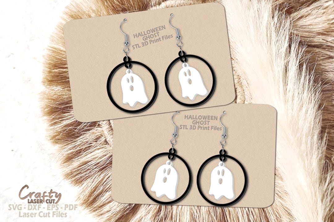 Ghost Earring STL - Halloween STL File - Ghost STL for 3D Printers ...