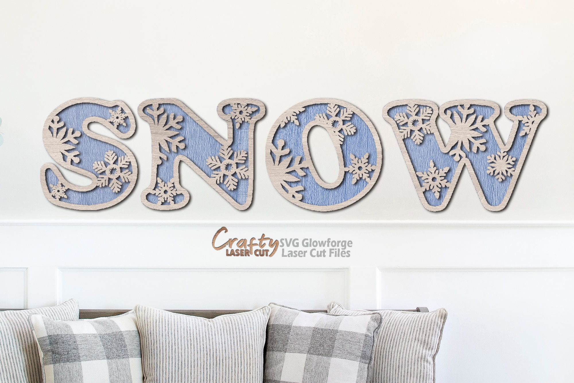 Snowflake Alphabet A-Z Font SVG Glowforge Files Laser Cut - Etsy