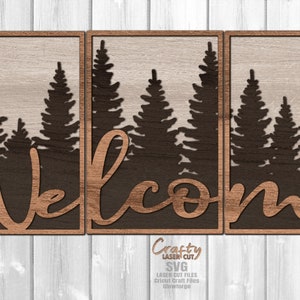 Forest Welcome Sign SVG - Laser Cut Files - Forest SVG - Forest ...