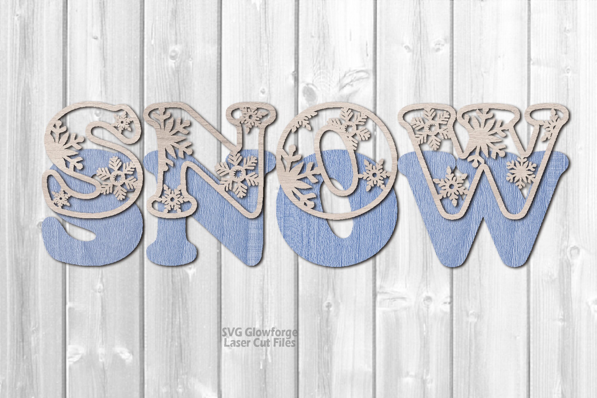 Snowflake Alphabet A-Z Font SVG Glowforge Files Laser Cut - Etsy