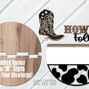 Howdy Folks Door Hanger SVG - Laser Cut Files - Cowboy Boot SVG ...