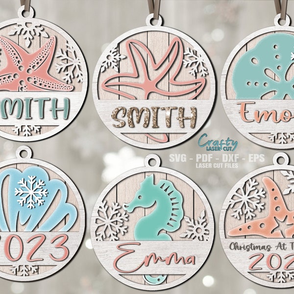 Seashell Christmas Ornaments - Etsy