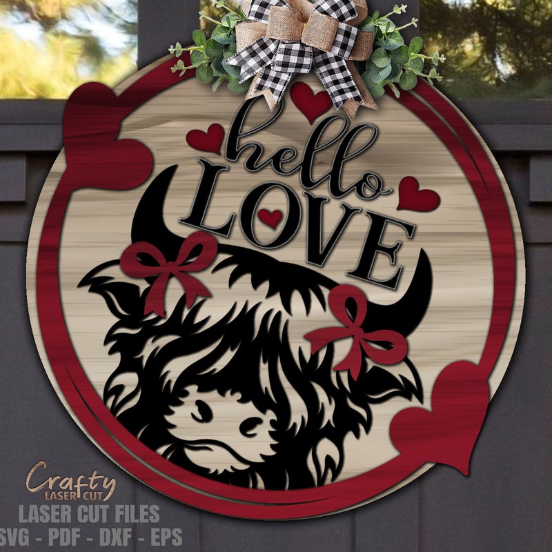 Cow Valentines Day Sign - Etsy