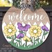 Floral Welcome Sign SVG Laser Cut Files Summer Door Hanger SVG Spring ...