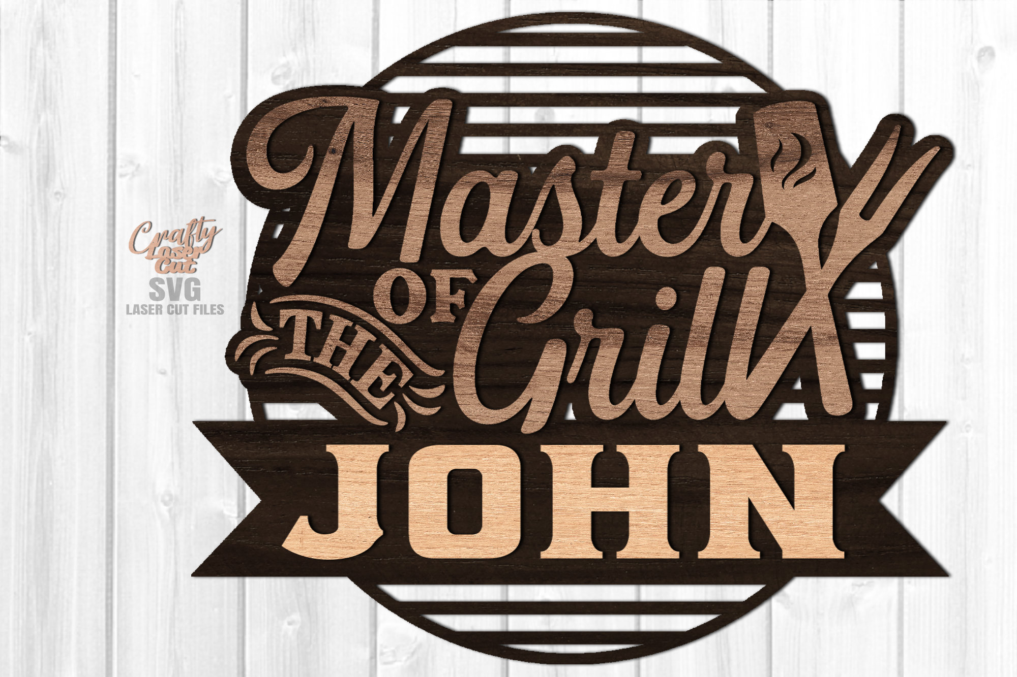 Monogram Grill Patio Sign SVG Laser Cut Files BBQ Sign Svg - Etsy