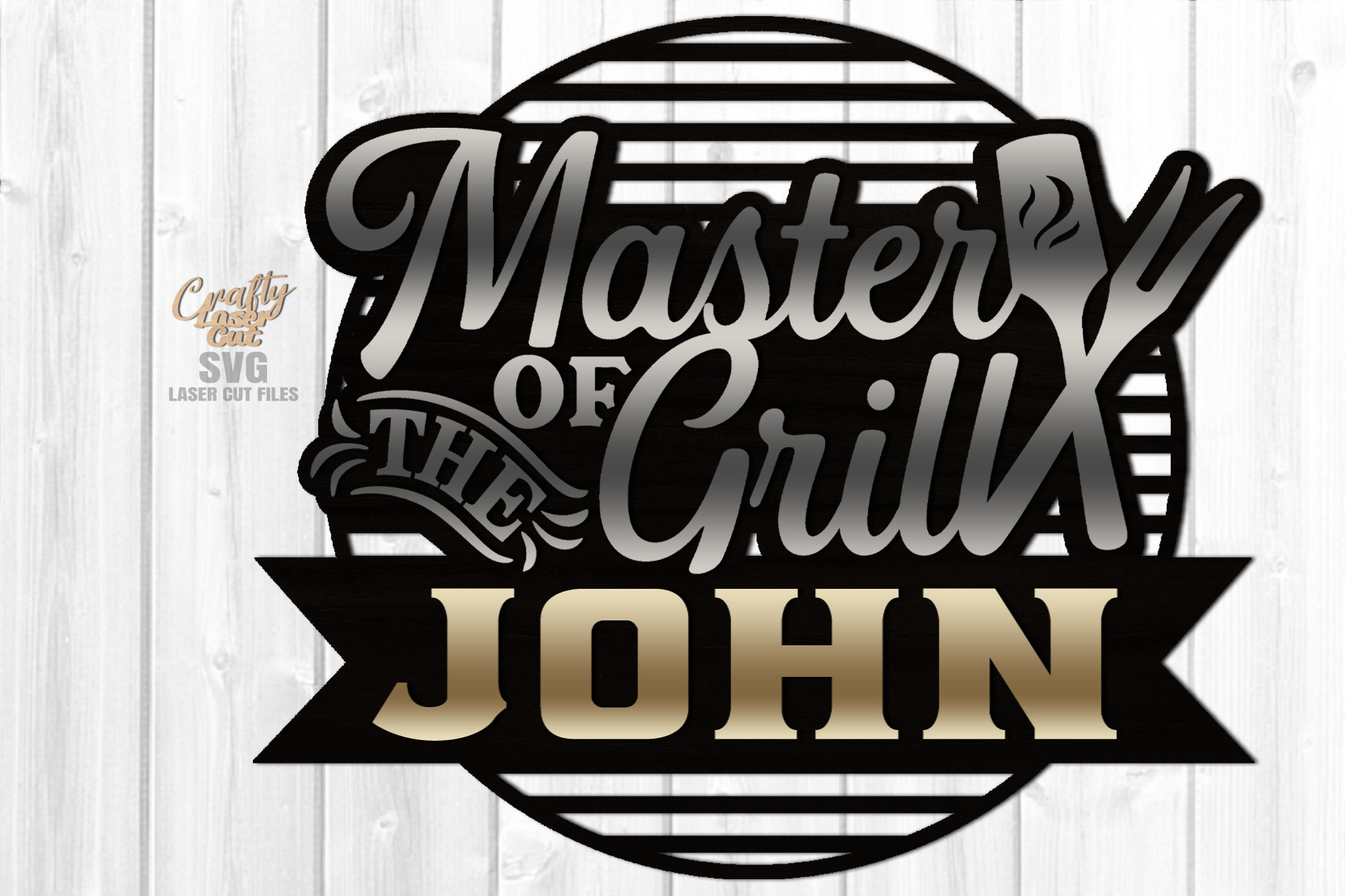 Monogram Grill Patio Sign SVG Laser Cut Files BBQ Sign Svg - Etsy