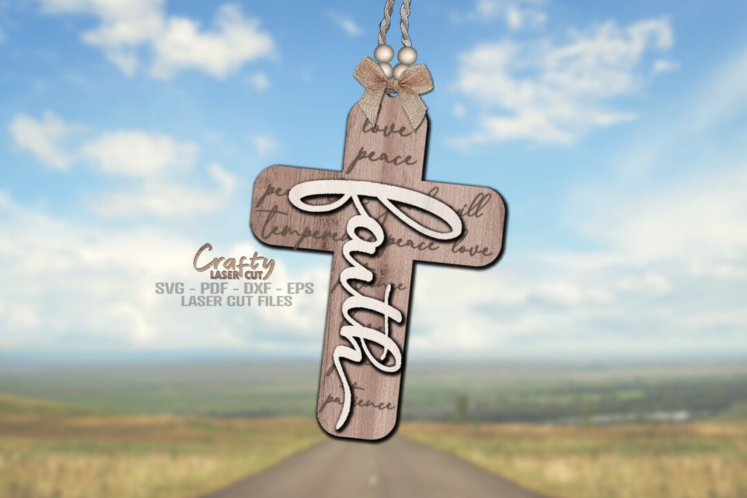 Christian Cross Car Charm SVG - Faith Svg - Religious Svg - Cross Svg ...