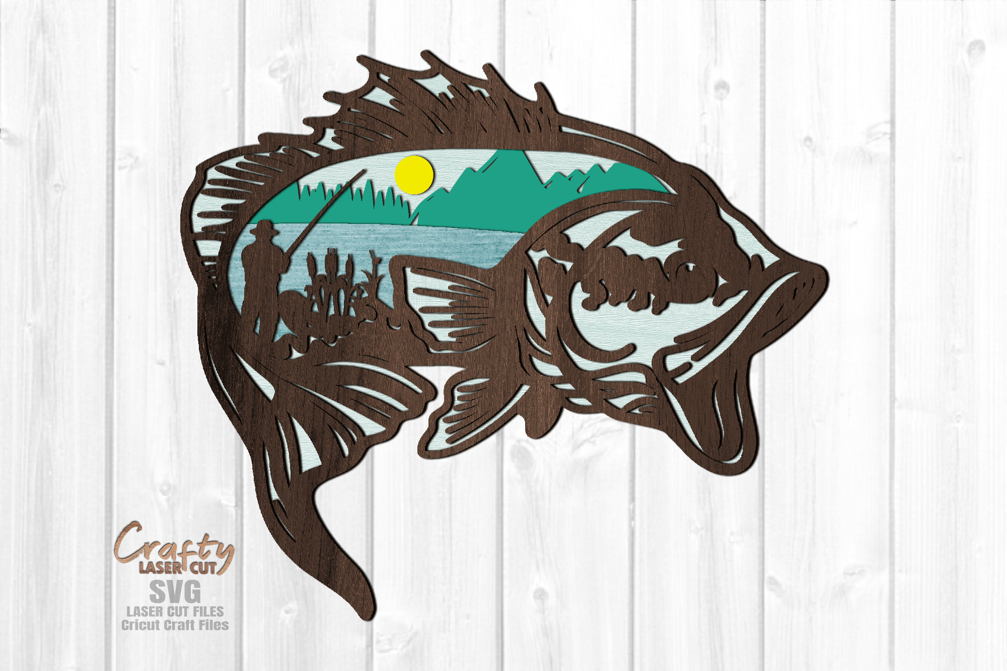 Bass Fishing SVG Laser Cut Files Fishing SVG Bass Svg - Etsy
