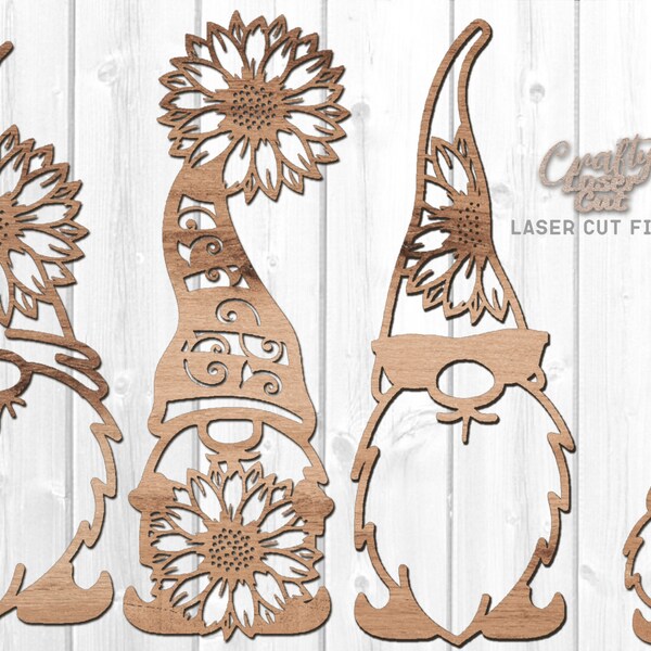 Gnome With Sunflower Svg - Etsy