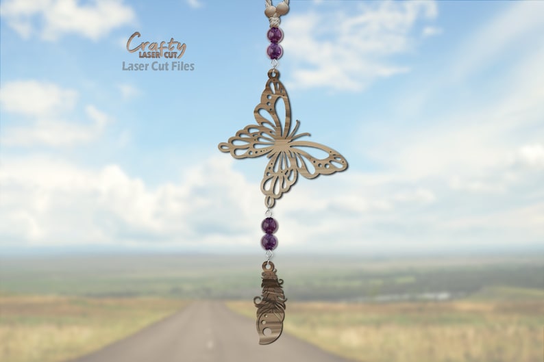 Butterfly Car Charm SVG Laser Cut Files Butterfly SVG - Etsy