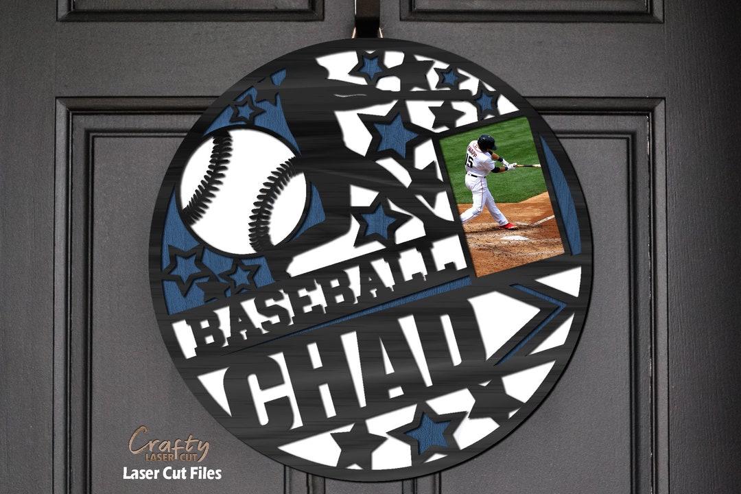 Monogram Baseball SVG - Laser Cut Files - Baseball Sign SVG - Monogram ...