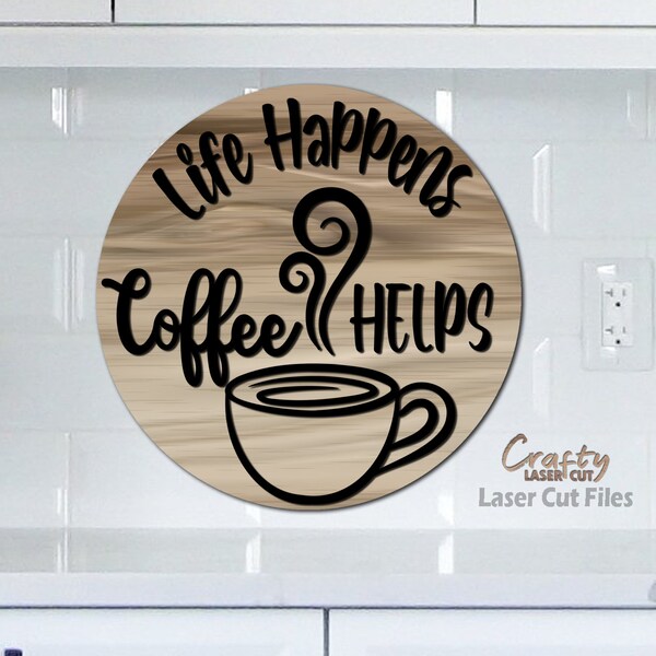 Coffee Laser Svg - Etsy